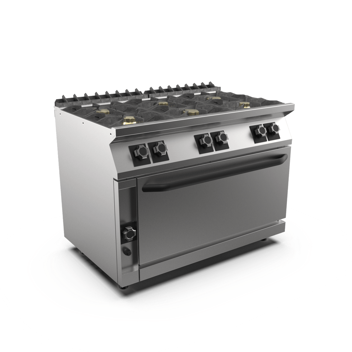 Mareno PC712GFGM - 6 Burner Gas Range with Maxi Oven — Al Ahlia Hotel ...
