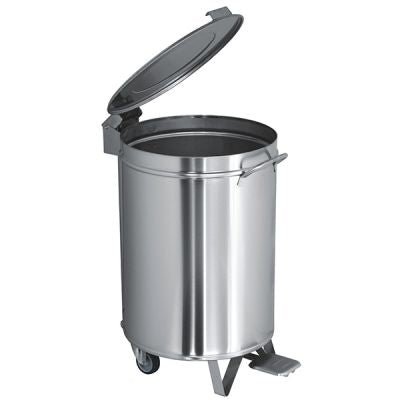 Inox Piave - Stainless Steel trash bucket with pedal 75 Lt. - Made in ...